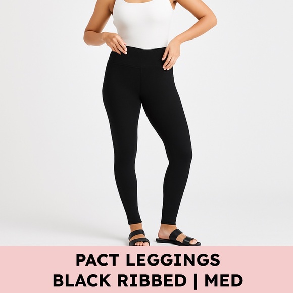 Pact | Pants & Jumpsuits | Pact Organic Cotton Black High Rise Leggings ...